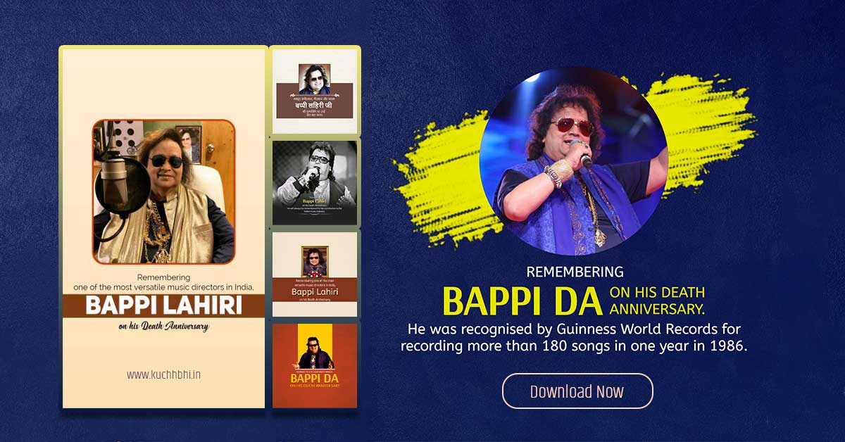 Bappi Lahiri Death Anniversary : 15 Feb | Download Free Poster, Status ...